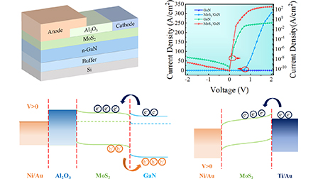 MOS-structured MoS2/GaN Schottky barrier diodes with high on/off ...