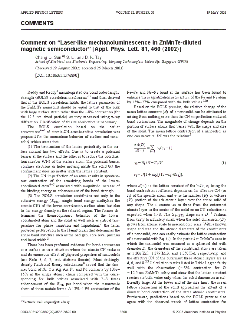 Comment on “Laser-like mechanoluminescence in ZnMnTe-diluted magnetic semiconductor” [Appl. Phys ...
