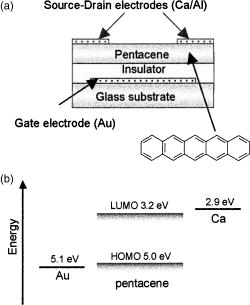 Ambipolar pentacene field-effect transistors with calcium source-drain ...