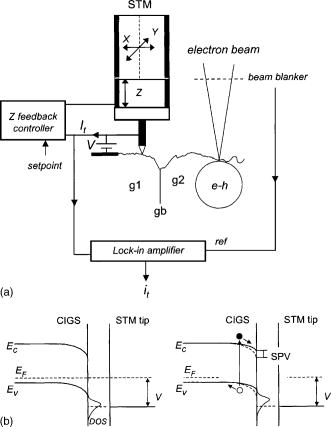 Lateral electron transport in Cu(In,Ga)Se2 investigated by electro ...