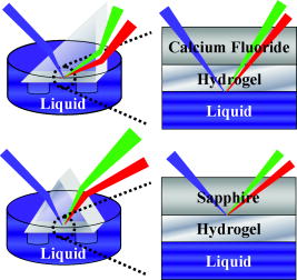 Conformational changes at polymer gel interfaces upon saturation with ...