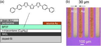 Ambipolar organic light emitting field effect transistors with modified ...