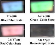 Reversible color switching from blue to red in a polymer stabilized ...