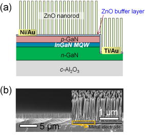 Enhanced light output of GaN-based light-emitting diodes with ZnO nanorod arrays | Applied ...