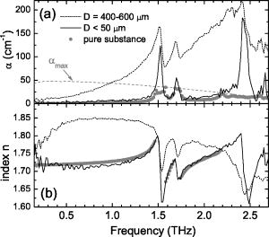 The Christiansen effect in terahertz time-domain spectra of coarse ...