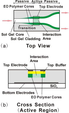 Hybrid electro-optic polymer/sol-gel waveguide directional coupler ...