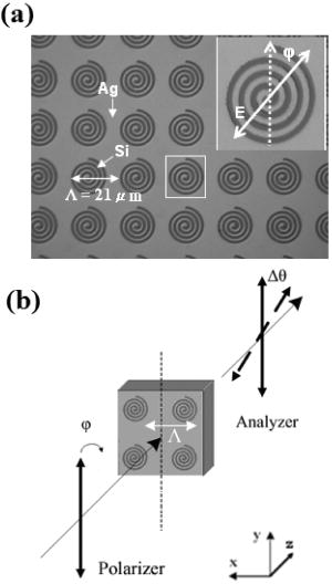 Polarization rotation of shape resonance in Archimedean spiral slots ...