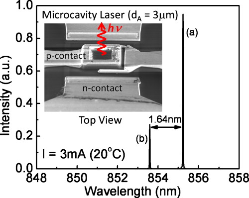 Energy efficient microcavity lasers with 20 and 40 Gb/s data ...