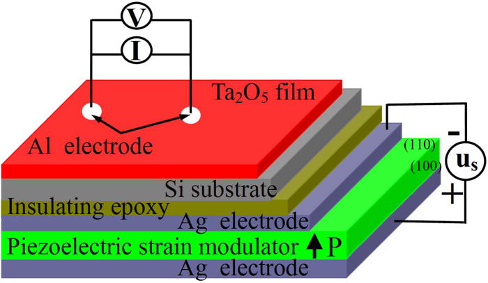 Modulation of strain, resistance, and capacitance of tantalum oxide ...