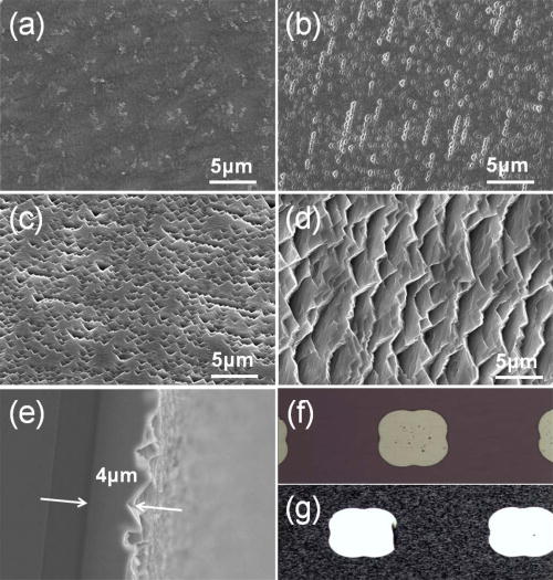 Ultra bright AlGaInP light emitting diodes with pyramidally patterned ...
