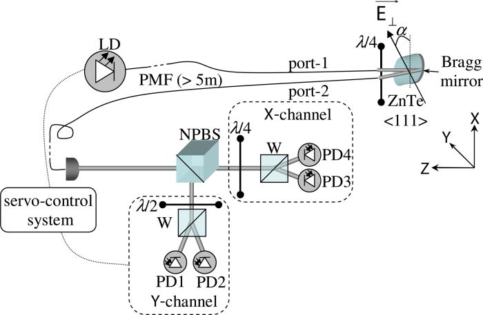 Two electric-field components measurement using a 2-port pigtailed electro-optic sensor ...