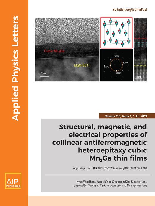 Volume 115 Issue 1 | Applied Physics Letters | AIP Publishing