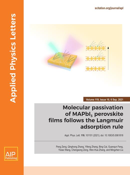 Volume 119 Issue 10 | Applied Physics Letters | AIP Publishing