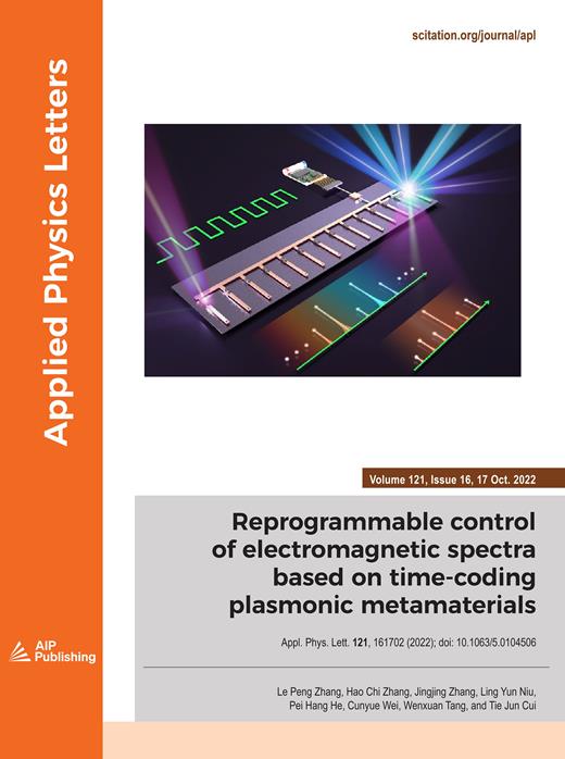 Volume 121 Issue 16 | Applied Physics Letters | AIP Publishing