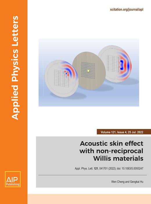 Volume 121 Issue 4 | Applied Physics Letters | AIP Publishing