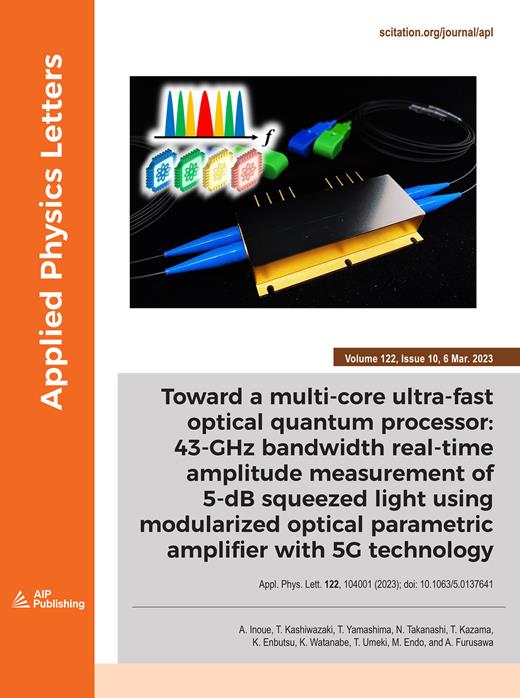 Volume 122 Issue 10 | Applied Physics Letters | AIP Publishing