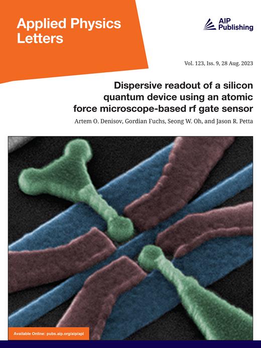 Volume 123 Issue 9 | Applied Physics Letters | AIP Publishing