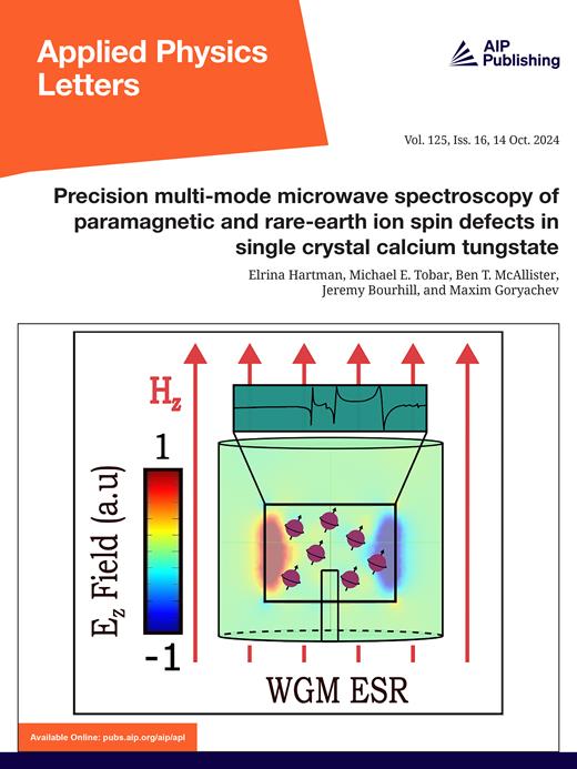 Volume 125 Issue 16 | Applied Physics Letters | AIP Publishing