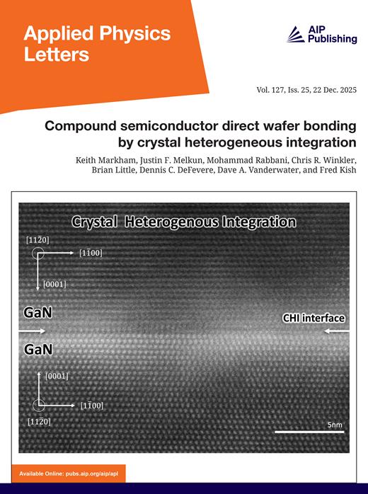 Volume 127 Issue 25 | Applied Physics Letters | AIP Publishing