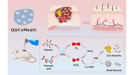 Multivariate MOF nanozyme utilizes glucose-activated self-cascade ...