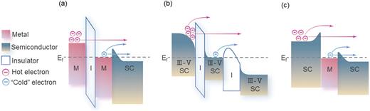 Material considerations for the design of 2D/3D hot electron ...