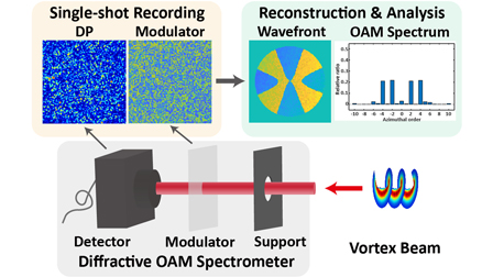 Single-shot diffractive spectrometer for photonic orbital angular ...