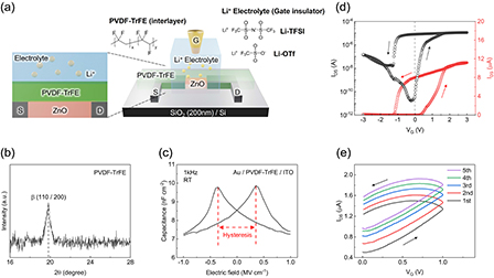 Ferroelectrically modulated ion dynamics in Li+ electrolyte-gated ...