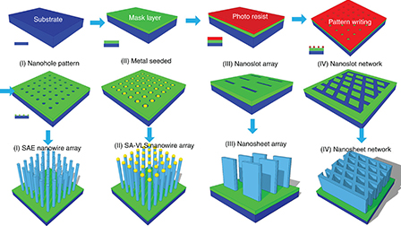 Selective area epitaxy of III–V nanostructure arrays and networks ...