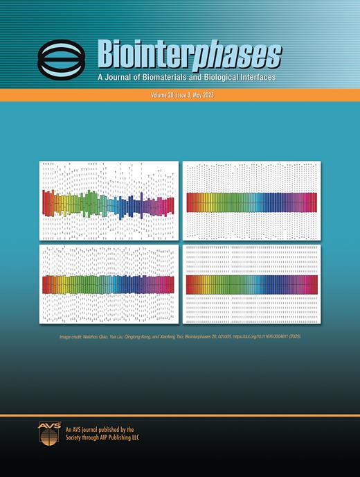 Volume 20 Issue 3 | Biointerphases | AIP Publishing