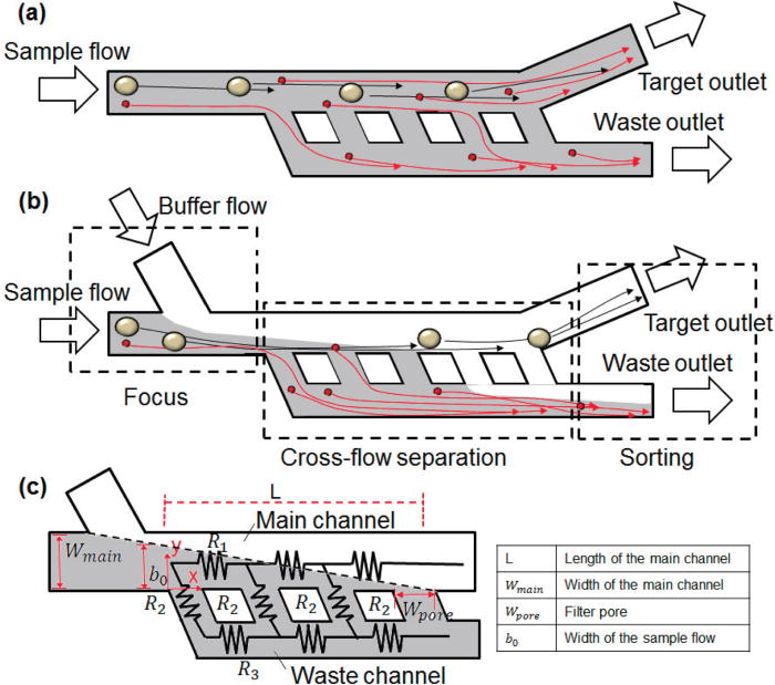 Enhancement of microfluidic particle separation using cross-flow ...