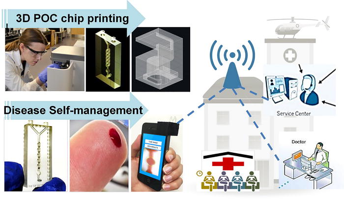 3D printed auto-mixing chip enables rapid smartphone diagnosis of ...