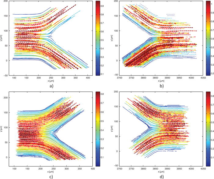 Asymmetry of red blood cell motions in a microchannel with a diverging ...