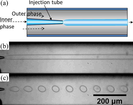 Microfluidic fabrication of water-in-water (w/w) jets and emulsions ...