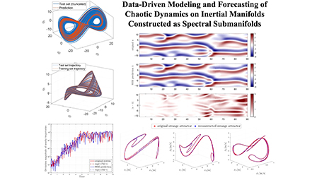 Data-driven modeling and forecasting of chaotic dynamics on inertial manifolds constructed as ...