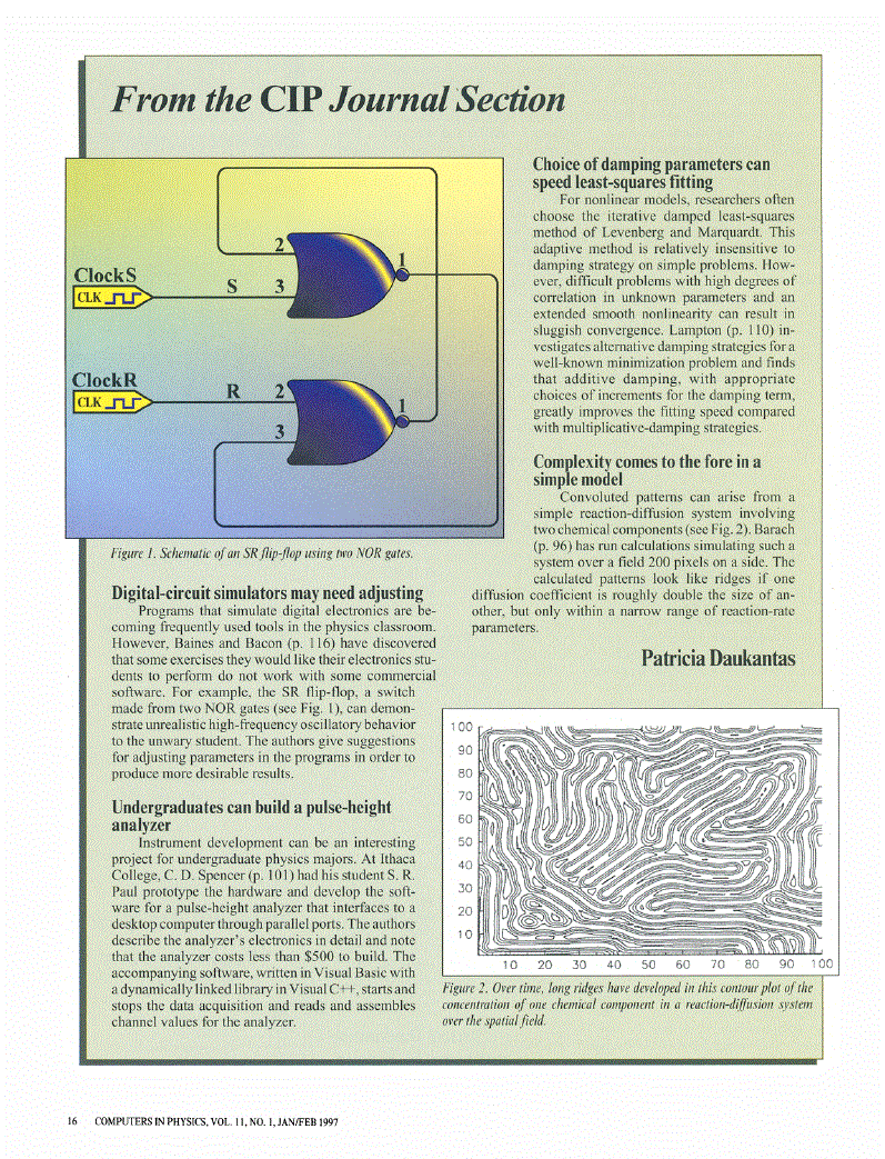 From the CIP Journal Section | Computer in Physics | AIP Publishing
