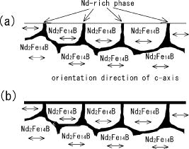 Coercivity generation of surface Nd2Fe14B grains and mechanism of fcc ...