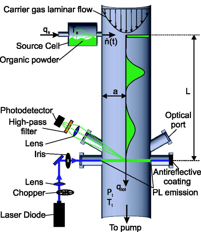 Laser induced fluorescence monitoring of the transport of small organic ...