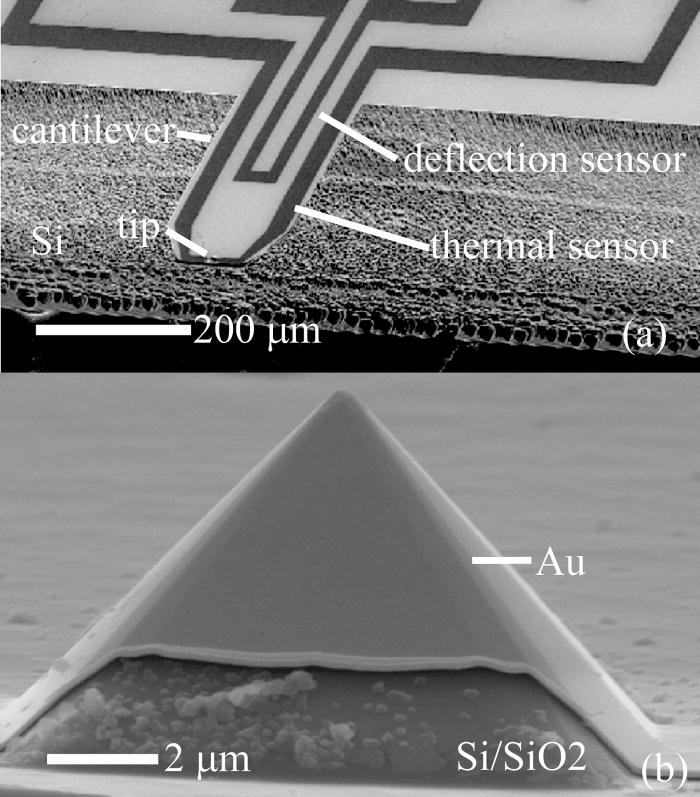 Hot-spot detection and calibration of a scanning thermal probe with a ...