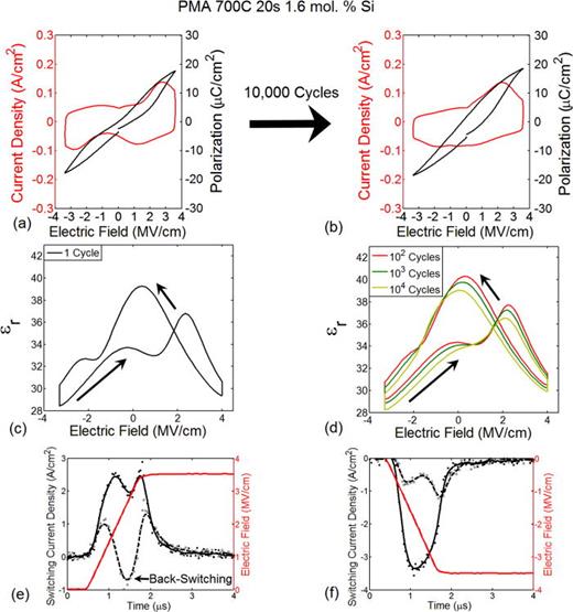 TaN interface properties and electric field cycling effects on ...