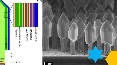 Local optical analysis of InGaN/GaN nanorod LED structures grown on Si ...