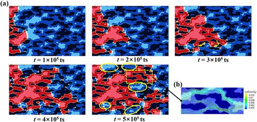 Homogenized color-gradient lattice Boltzmann model for immiscible two ...