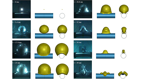 Dynamic response of a hollow cylindrical shell subjected to a near ...