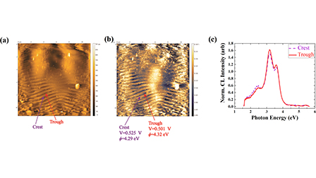 Point defect distributions in ultrafast laser-induced periodic surface ...