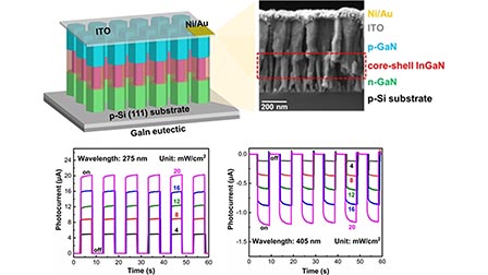 Sign reversal of visible to UV photocurrent in core–shell n-InGaN/p-GaN nanowire photodetectors ...