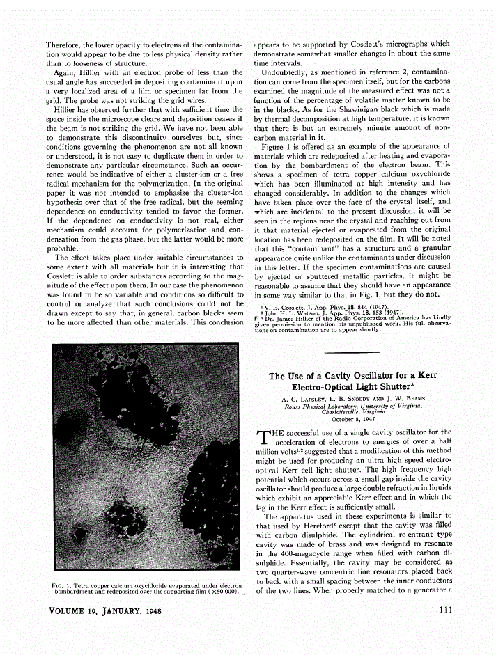 The Use of a Cavity Oscillator for a Kerr Electro‐Optical Light Shutter ...