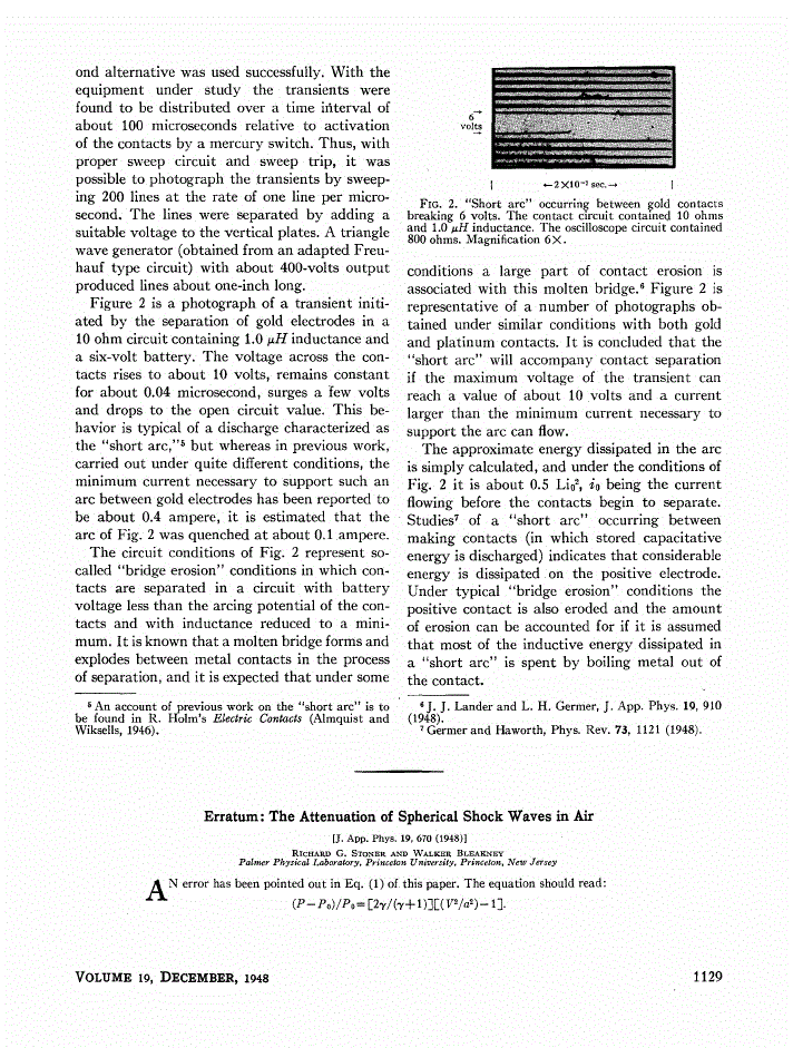 Erratum: The Attenuation of Spherical Shock Waves in Air | Journal of ...