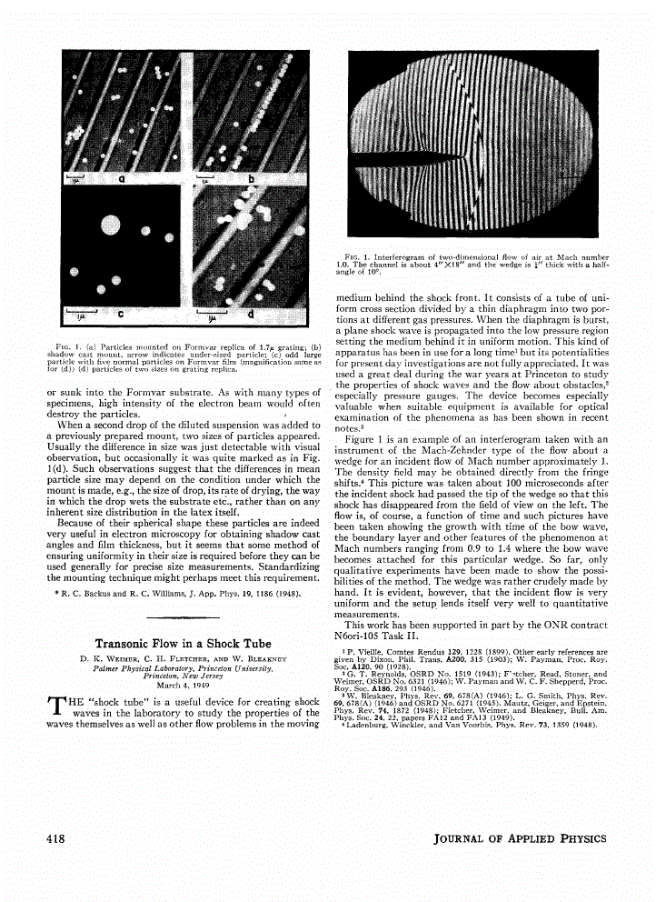 Transonic Flow in a Shock Tube | Journal of Applied Physics | AIP ...