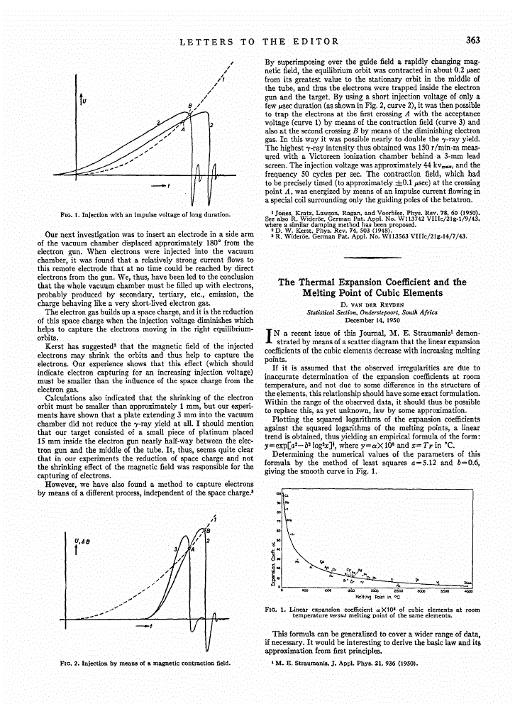 The Thermal Expansion Coefficient and the Melting Point of Cubic ...