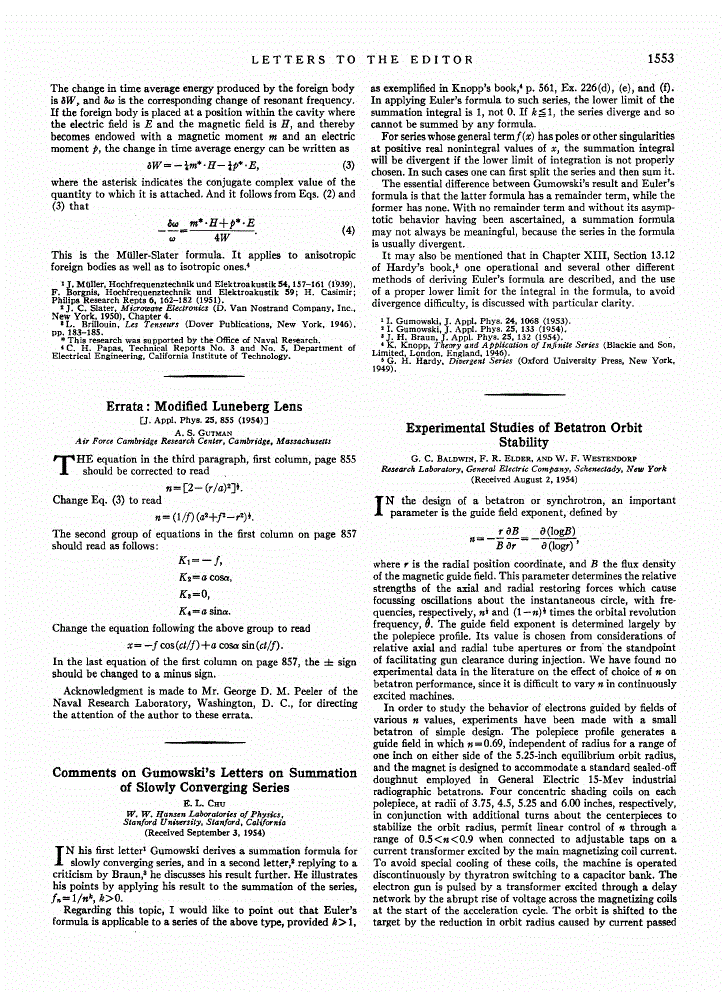 Errata: Modified Luneberg Lens | Journal of Applied Physics | AIP Publishing