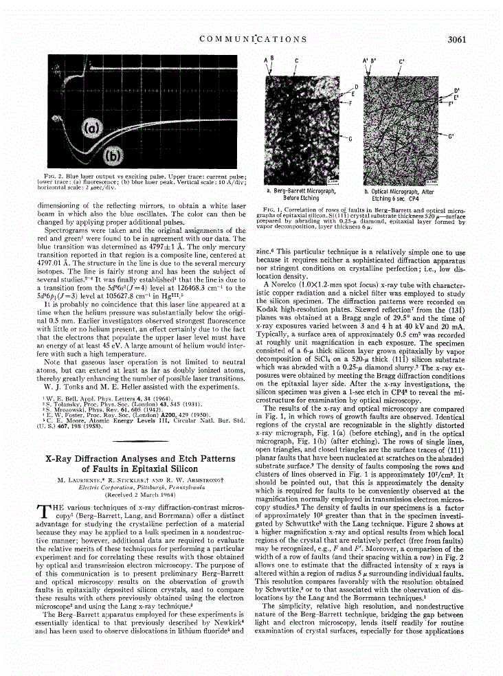 X‐Ray Diffraction Analyses and Etch Patterns of Faults in Epitaxial ...